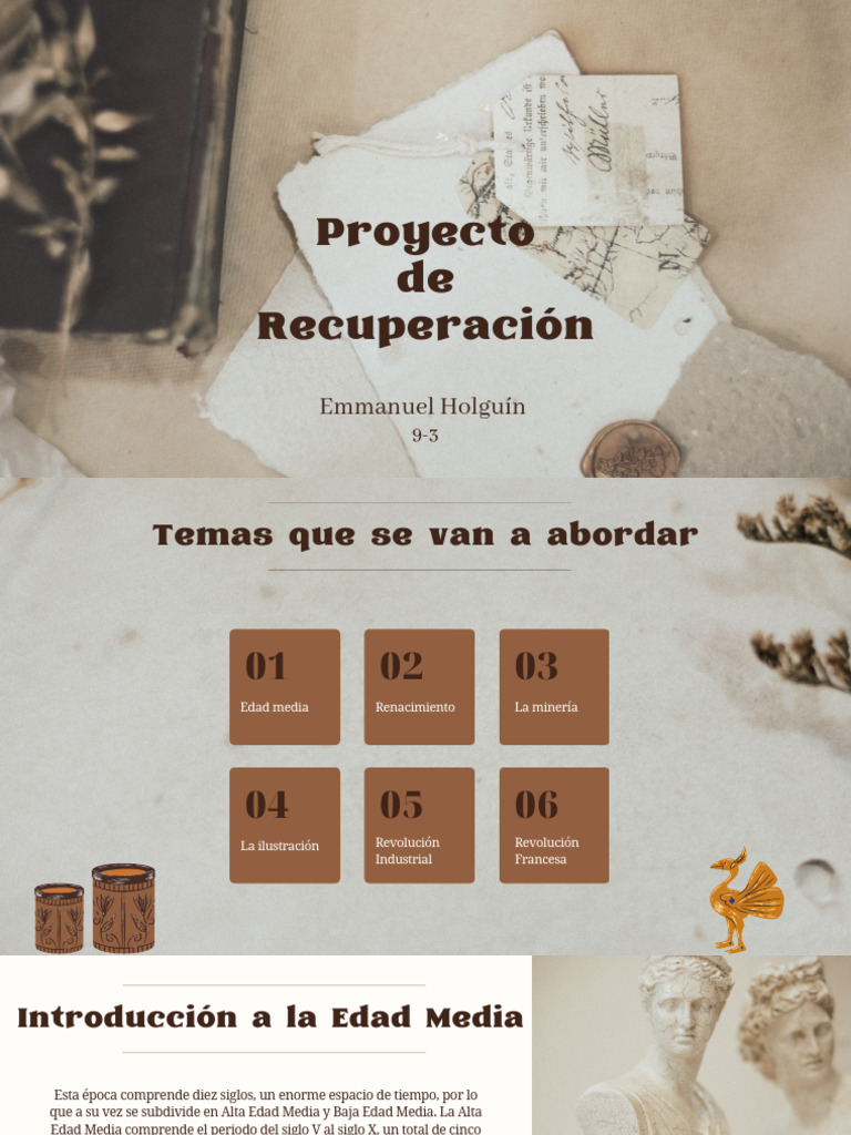 Presentación Proyecto Historico Mapa Vintage Marrón Beige | PDF ...