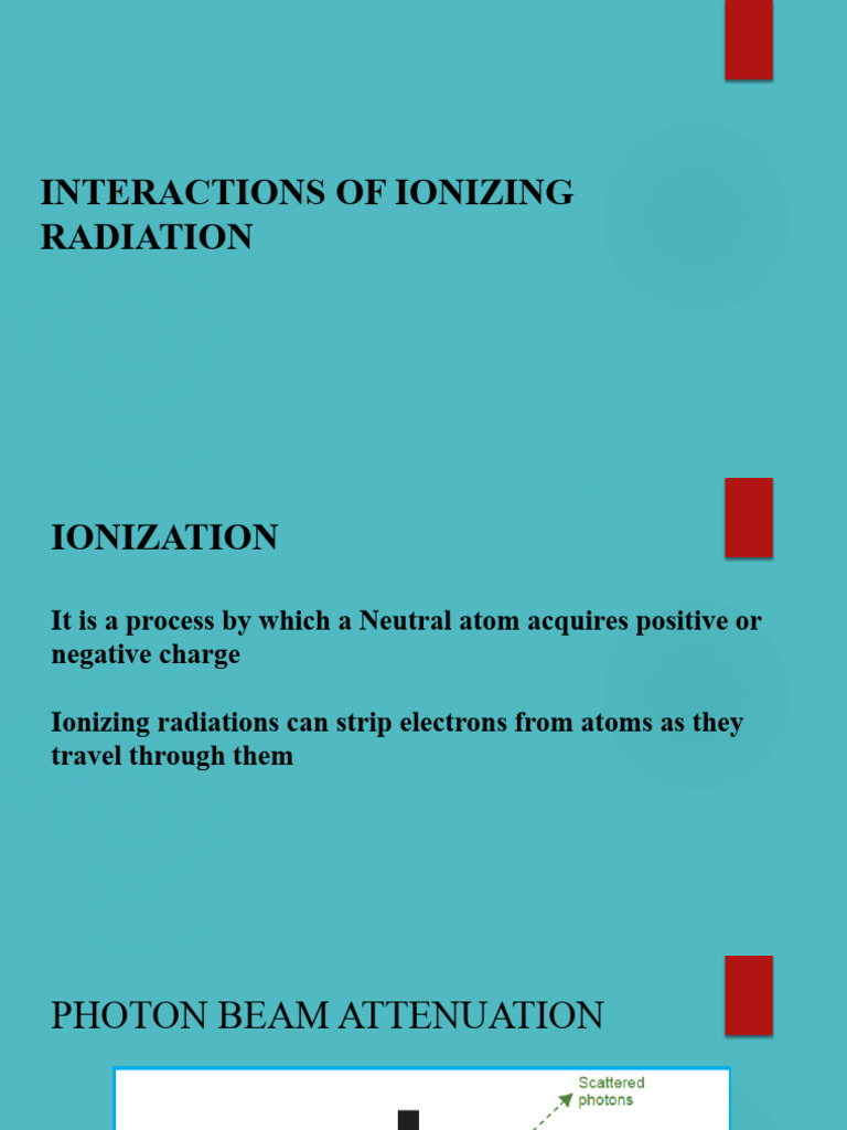 Interactions of Ionizing Radiation | PDF | Ionizing Radiation | Photon