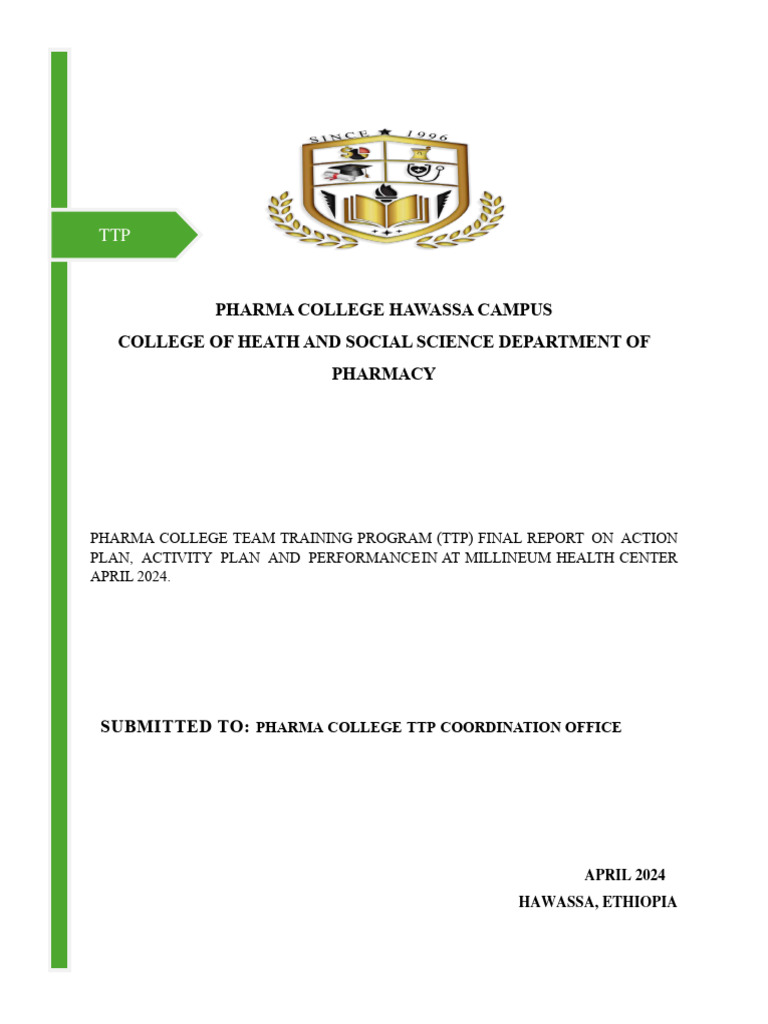 Pharma College Hawassa Campus College of Heath and Social Science ...