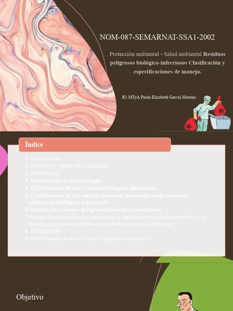 Nom 087 Semarnat Ssa1 2002 | PDF | Residuos | Infección