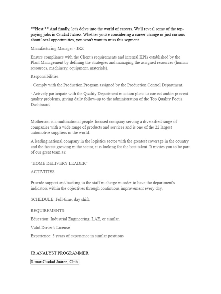 Host | PDF | Employment | Engineering