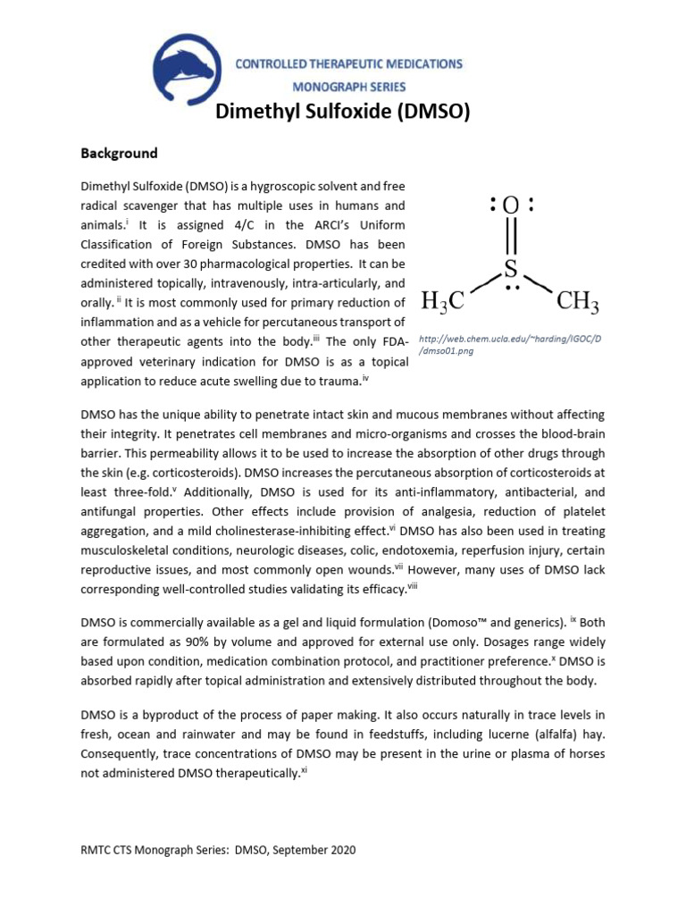 2020 10 DMSO Monograph FINAL | PDF | Dimethyl Sulfoxide | Topical ...
