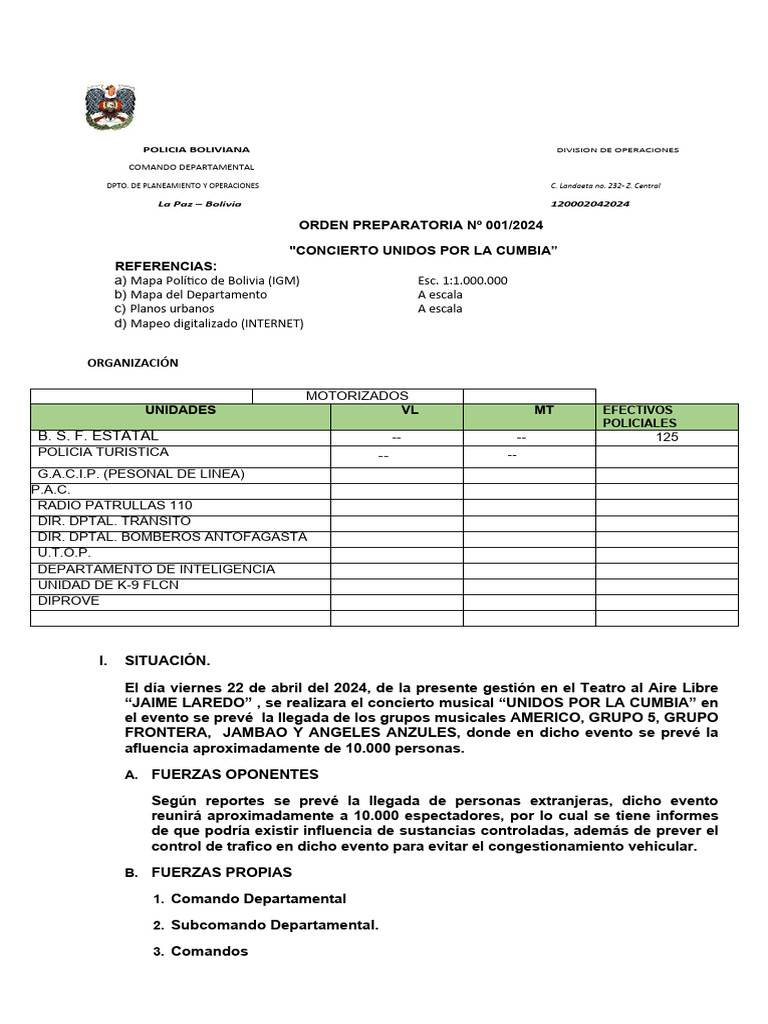 Ppoo Parte Gabo 1 | PDF | Policía | Bolivia