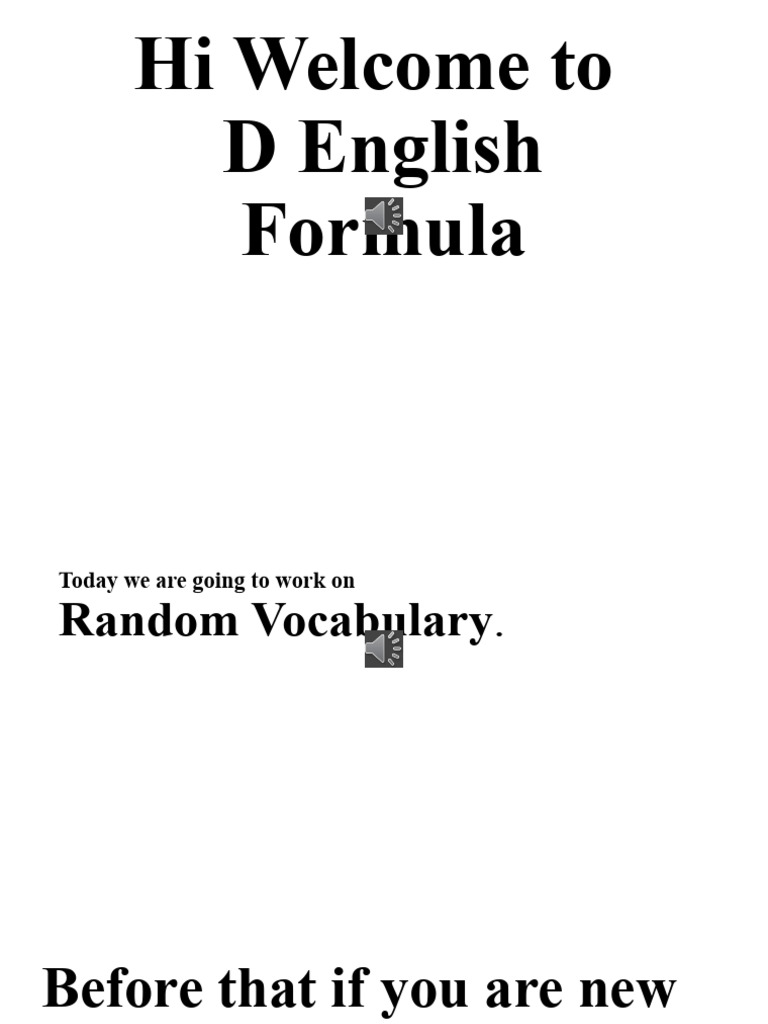 Random Vocabulary 1 | PDF