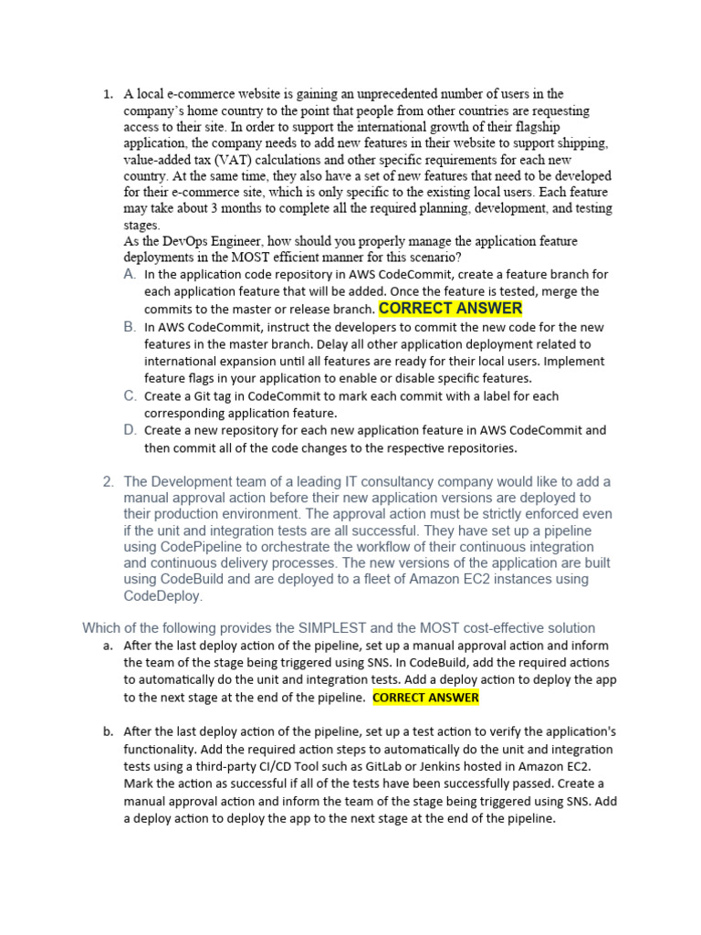 Questions Devops | PDF | Amazon Web Services | Cloud Computing