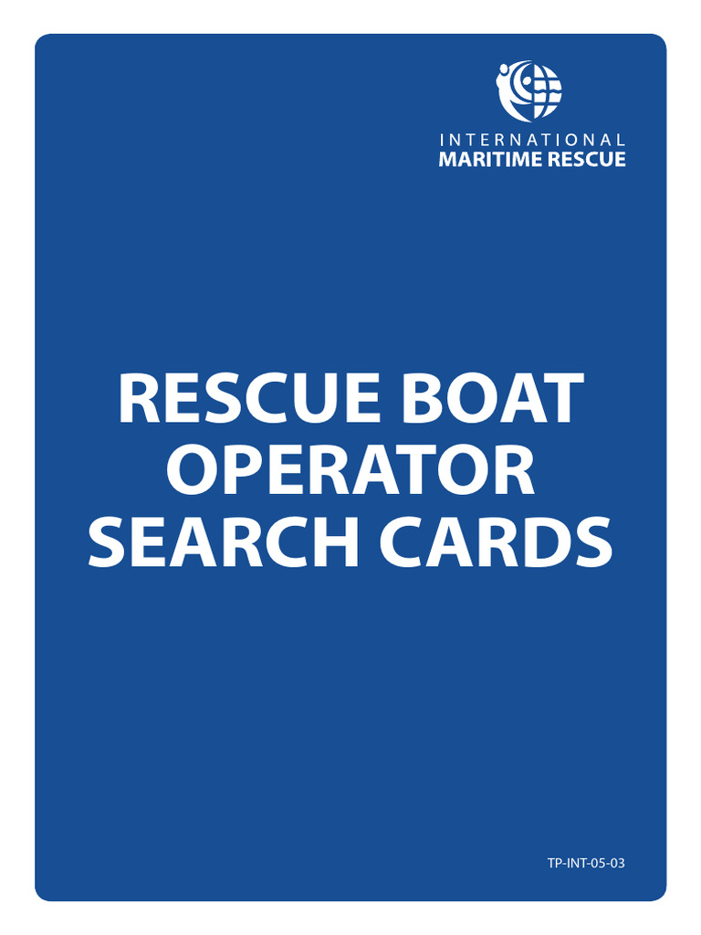 Rescue Boat Operator Search Cards | PDF | Sea | Natural Hazards