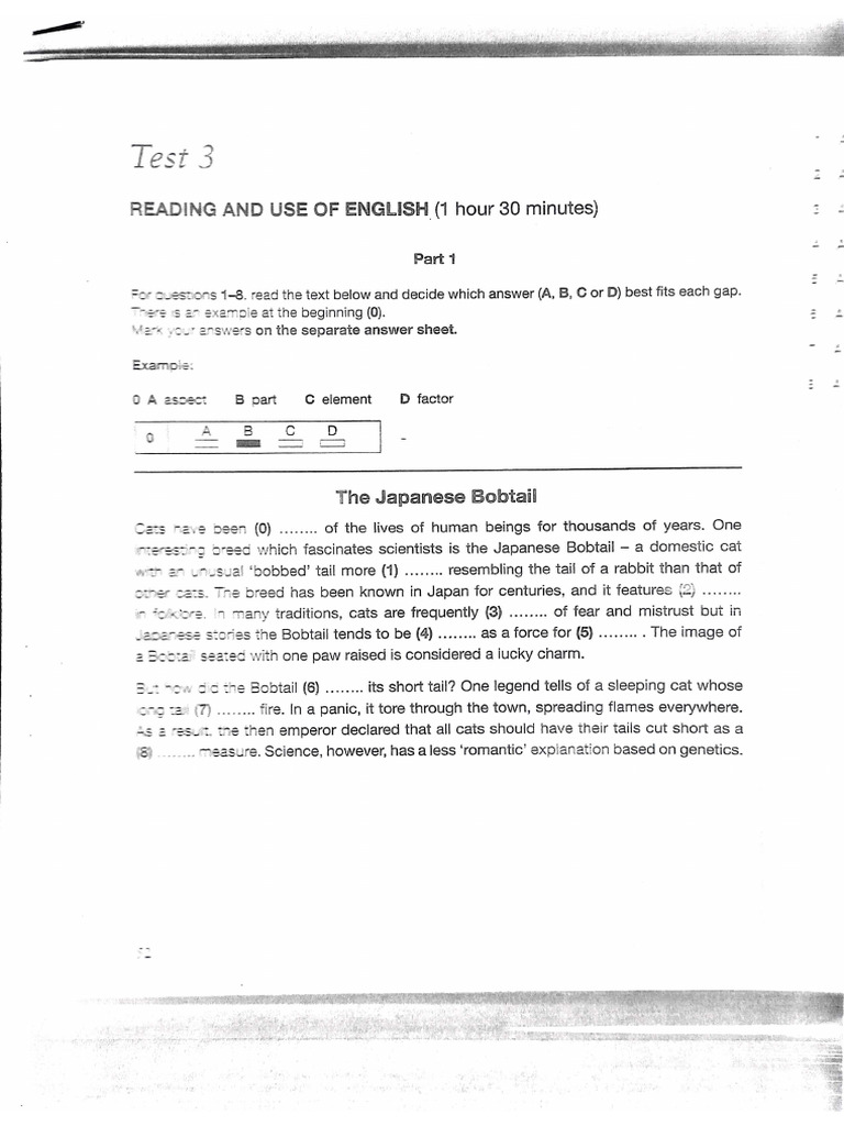 CAE 1 Test 3 Book | PDF