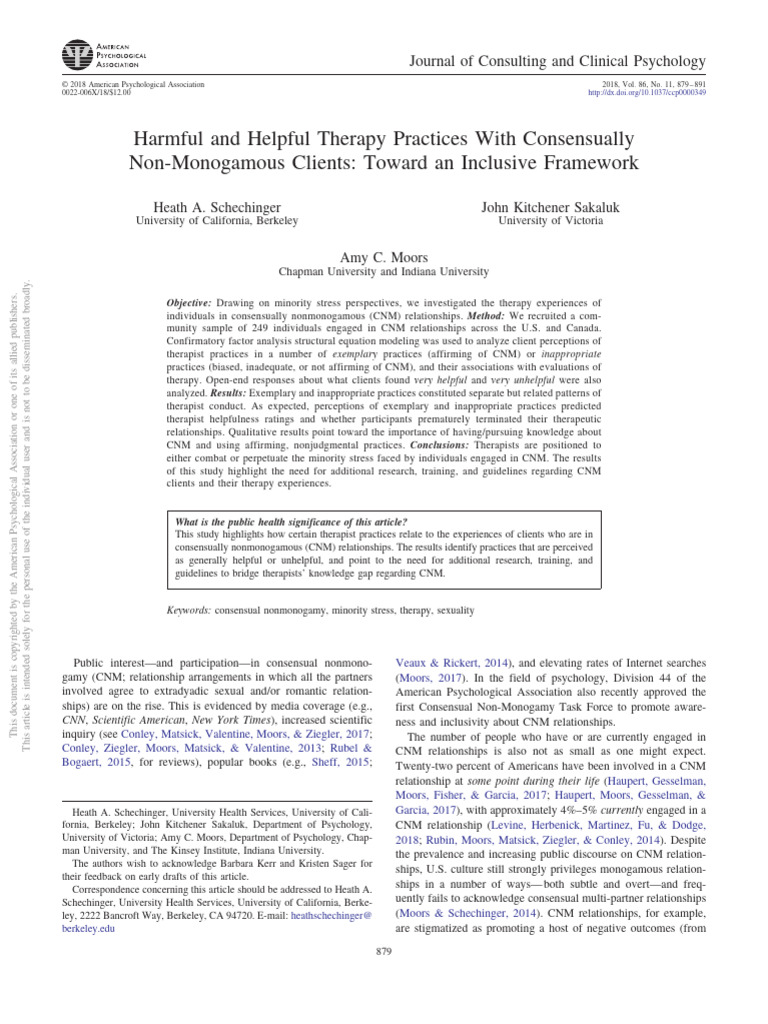 Schechinger Et Al (2018) | PDF | Psychotherapy | American Psychological ...