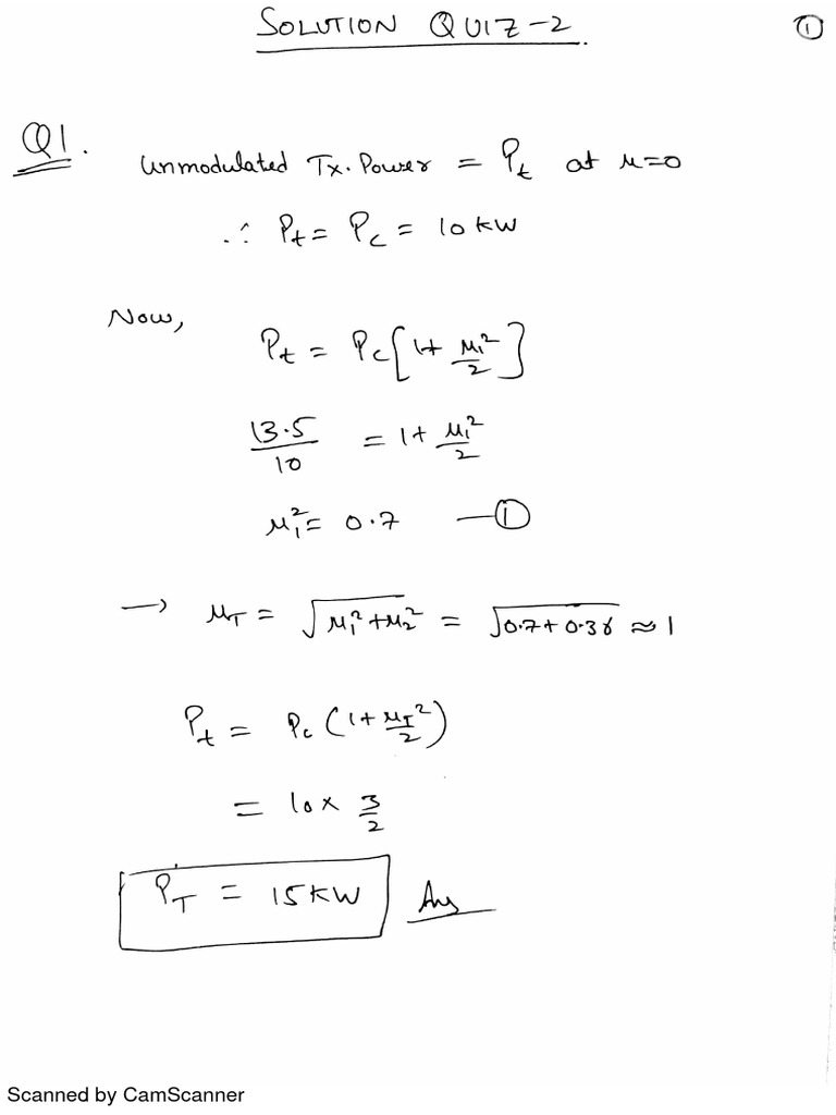 Quiz2 Solution | PDF