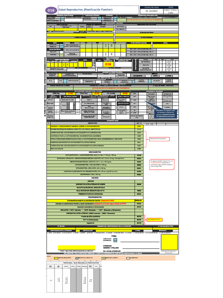 Guia Correcto Llenado de Fua - 018 | PDF | Control de la natalidad | Documento de identidad