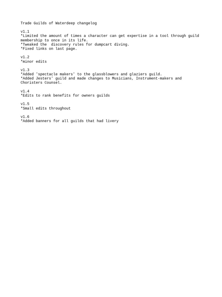 2060943-Trade Guilds of Waterdeep Changelog v1.6 | PDF