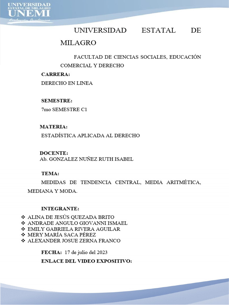 Tarea Gupal Estadistica Medidas de Tendencia Central | PDF | Media ... Tarea Gupal Estadistica Medidas de Tendencia Central | PDF | Media ...