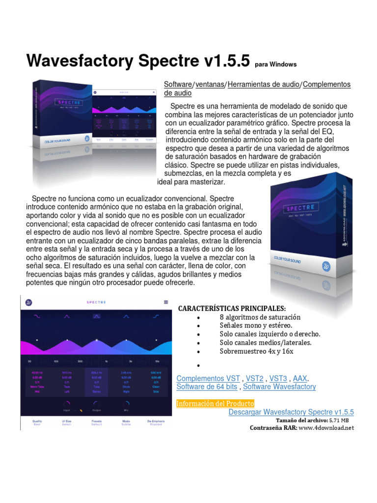 Wavesfactory Spectre v1.5.5 Windows | PDF | Ciencias de la Computación | Ingeniería Informática