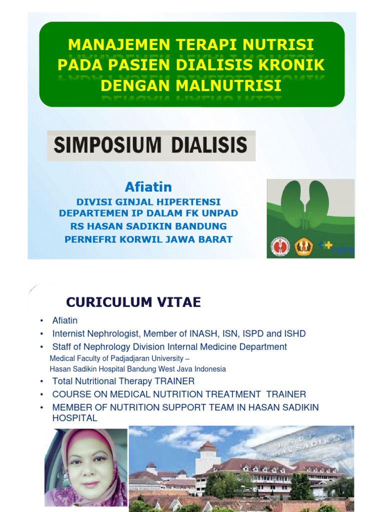 2simpo Dialisis Terapi Nutrisi 2014 | PDF | Malnutrition | Nutrition