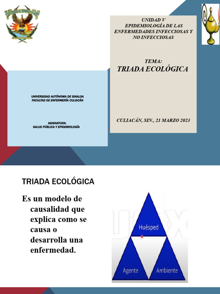 Triada Epidemiologica | PDF | Infección | Medicina CLINICA