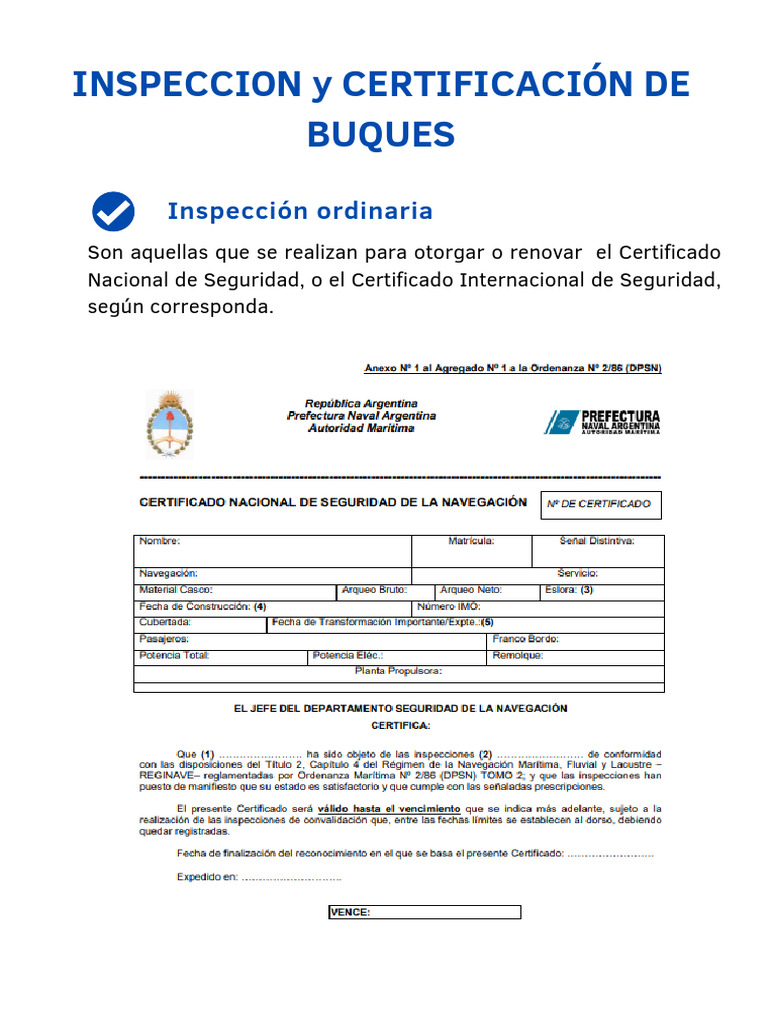 Inspección y Certificación de Buques | PDF | Negocios | Derecho