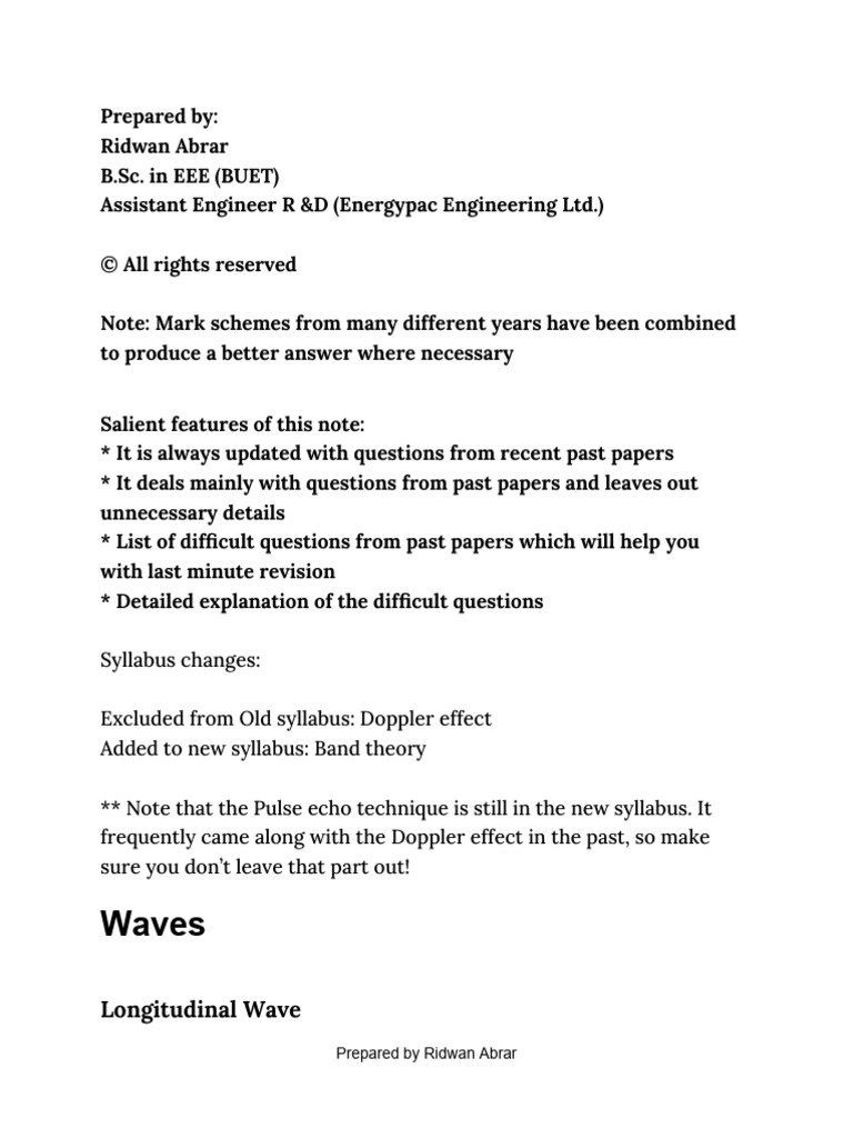 Waves and Refraction Study Guide | PDF | Waves | Photon