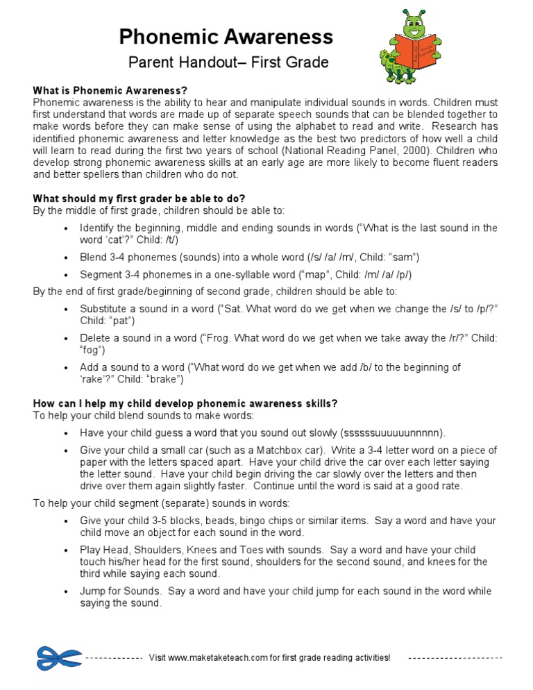 Phonemic Awareness Guide for Parents | PDF | Language Arts & Discipline
