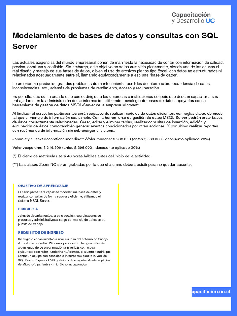 Modelamiento y Consultas SQL Server | PDF | Bases de datos | SQL