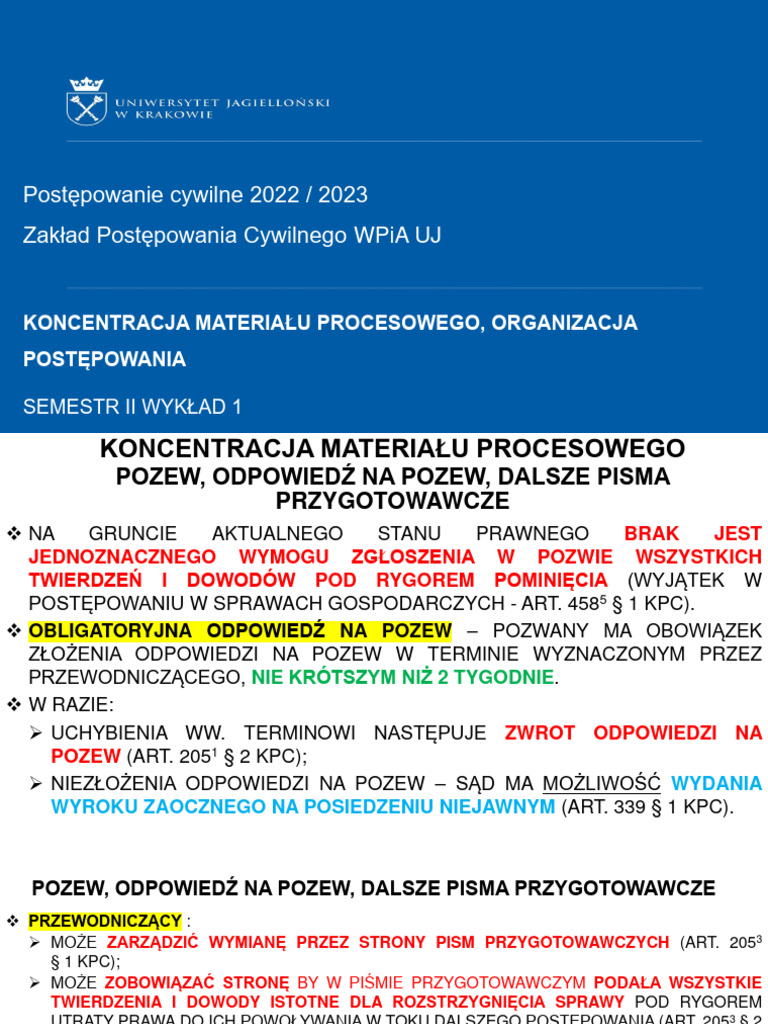 Semestr II Wykład 1 RF - 2023 | PDF