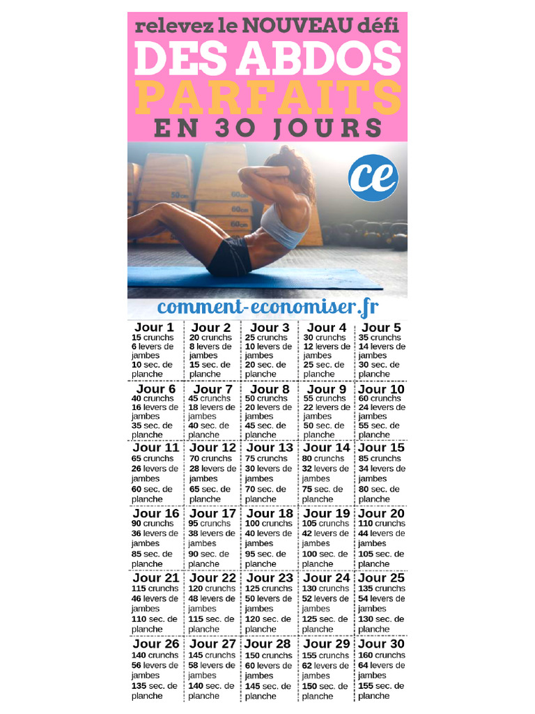 Defi 30 Jours Pour Avoir Des Abdos Guide | PDF
