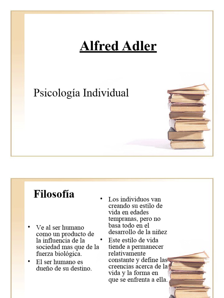 Alfred Adler | PDF | Terapia | Psicología Social