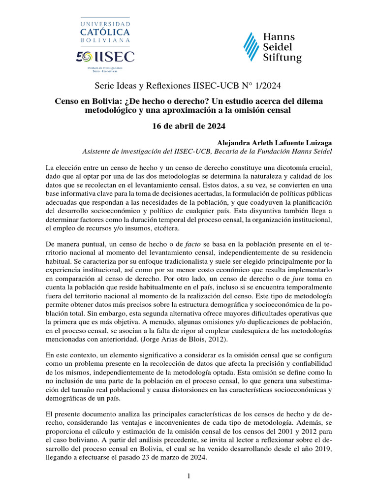 Censos de Hecho y Derecho y 2024 | PDF | Censo | Demografía