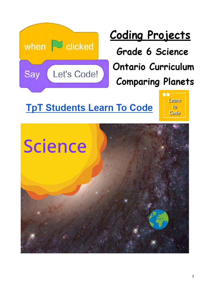 Coding Projects: TPT Students Learn To Code | PDF | Planets | The Planets