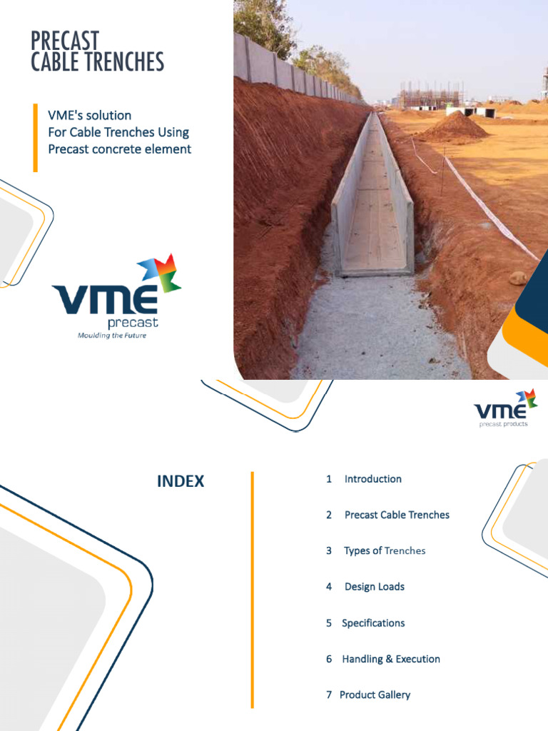 Precast Cable Trench Solutions Guide | PDF | Precast Concrete | Trench