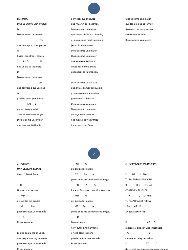 Canto Seucaristia Dia de La Mujer | PDF | orador del Señor | Amor