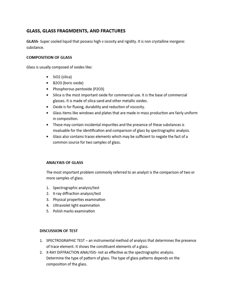 Glass Glass Fragments and Fractures | PDF | Glasses | Fracture