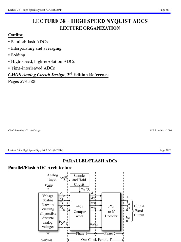 Lecture38-High Speed Nyquist Adcs | PDF | Analog To Digital Converter ...