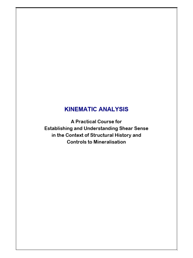 03 - Kinematic Analysis | PDF | Fault (Geology) | Geology