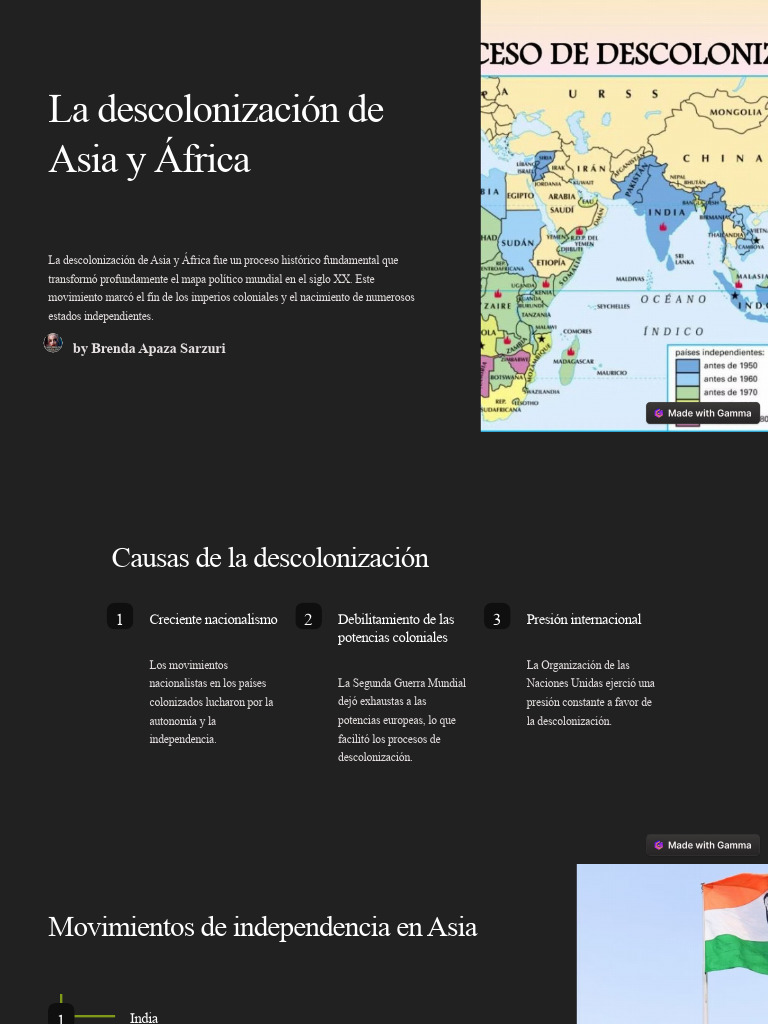 La Descolonización de Asia y África: by Brenda Apaza Sarzuri | PDF | Descolonización | Colonialismo