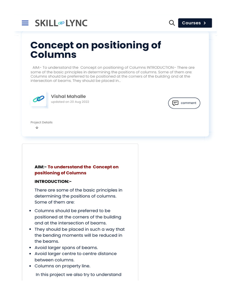 Column Positioning for Earthquake Resistance | PDF | Beam (Structure ...