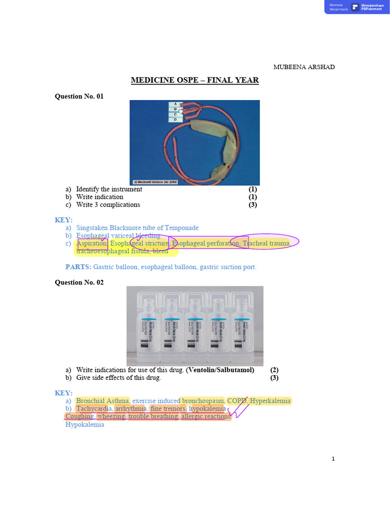 Open Medicine Ospe Final | PDF | Meningitis | Anemia