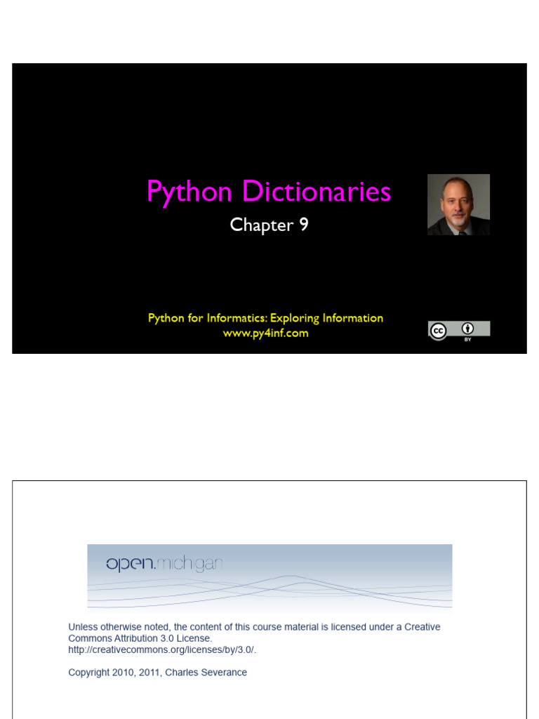 Py4Inf 09 Dictionaries | PDF | Software Engineering | Computing