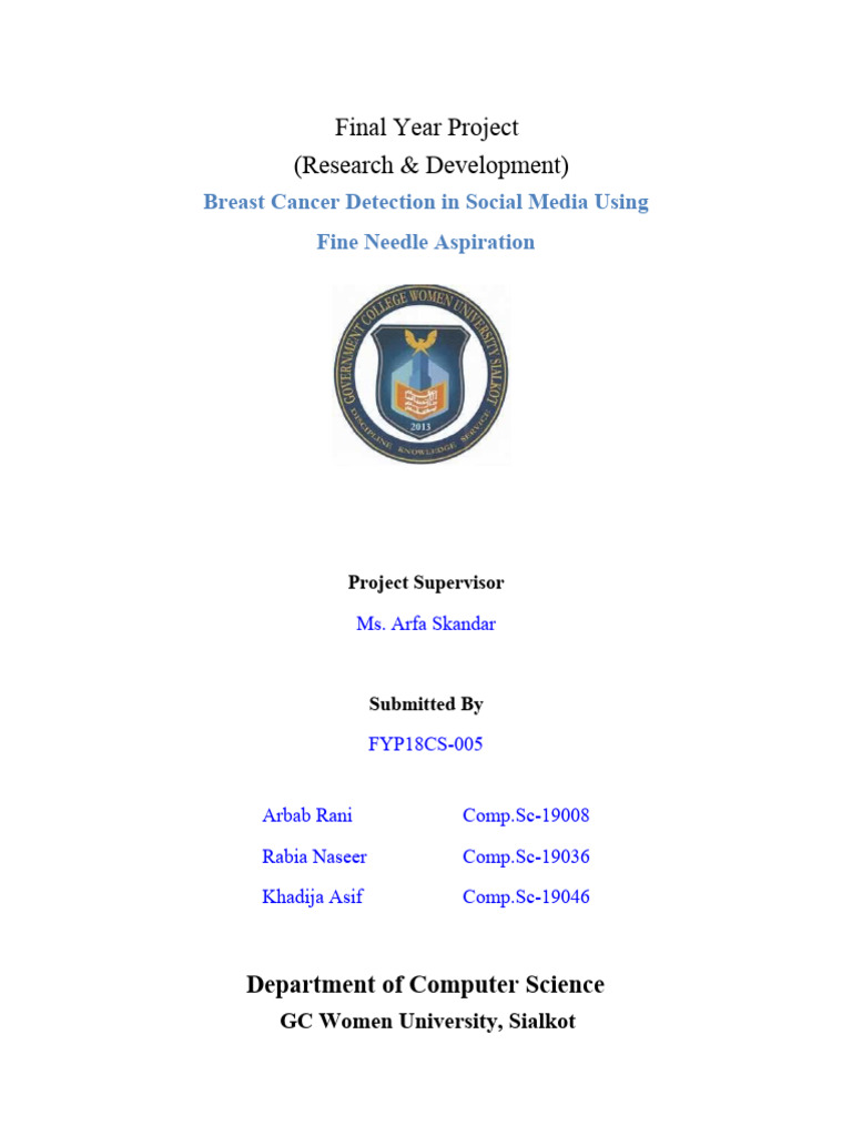 CS Students' Breast Cancer Project | PDF | Mammography | Machine Learning