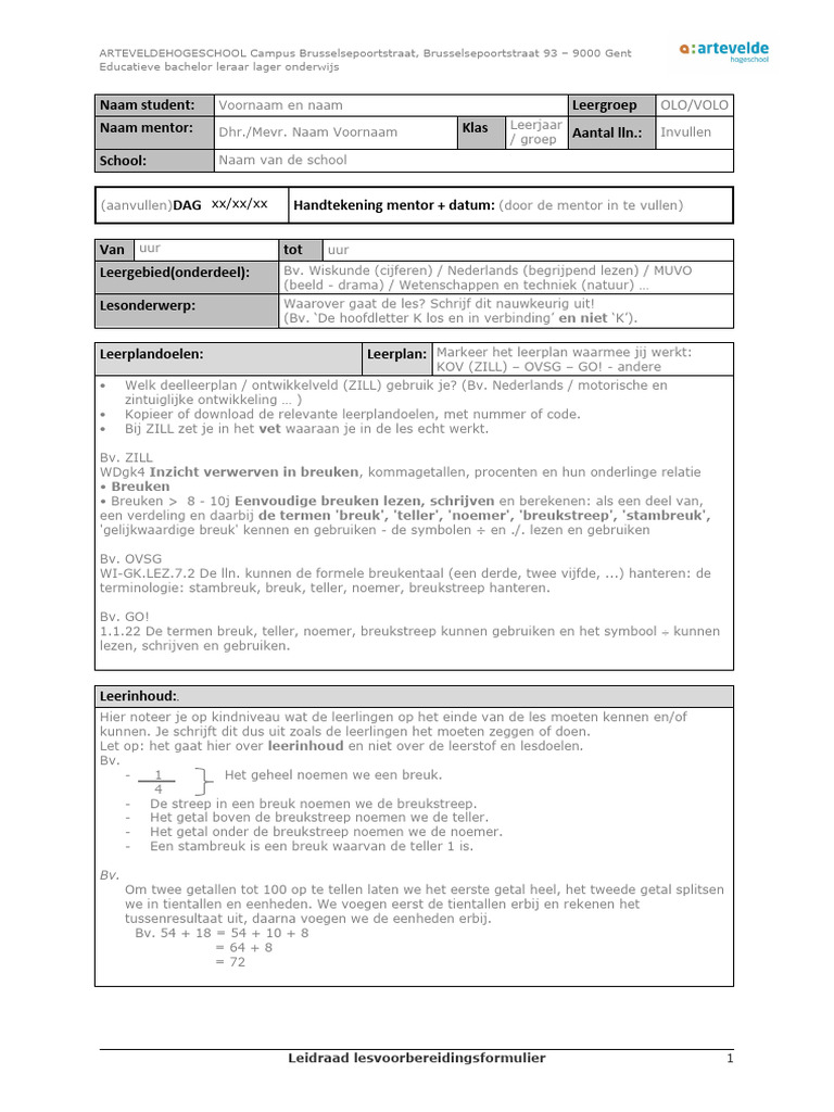 Leidraad LVB-formulier - DEF | PDF