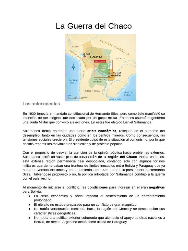 La Guerra Del Chaco | PDF | Bolivia