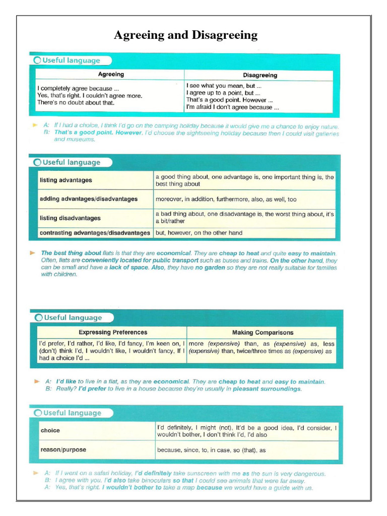 Agreeing and Disagreeing | PDF | Language Arts & Discipline