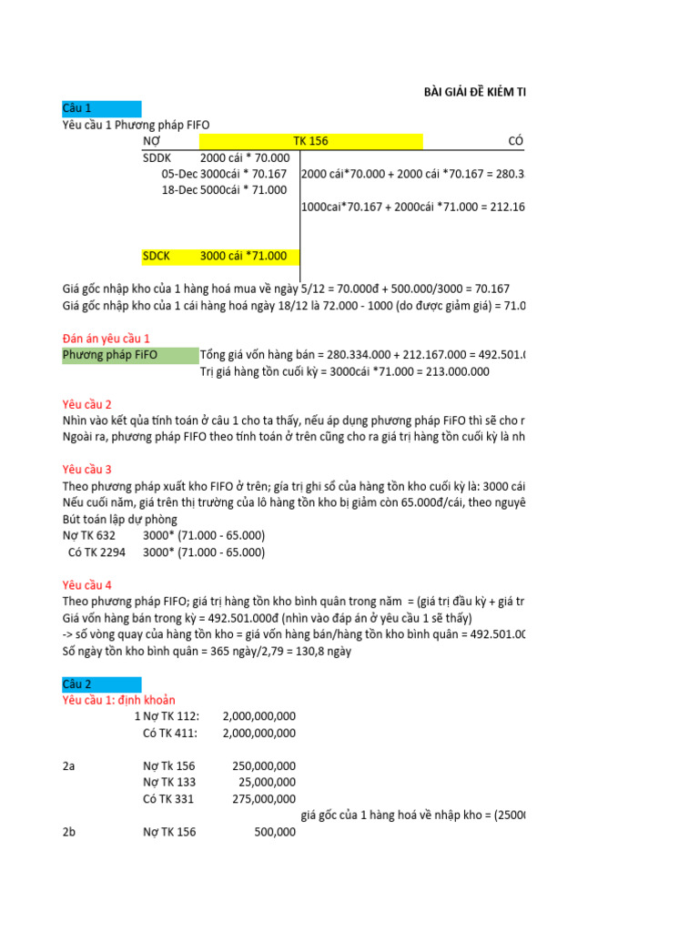 Dap An de Giua Ky | PDF