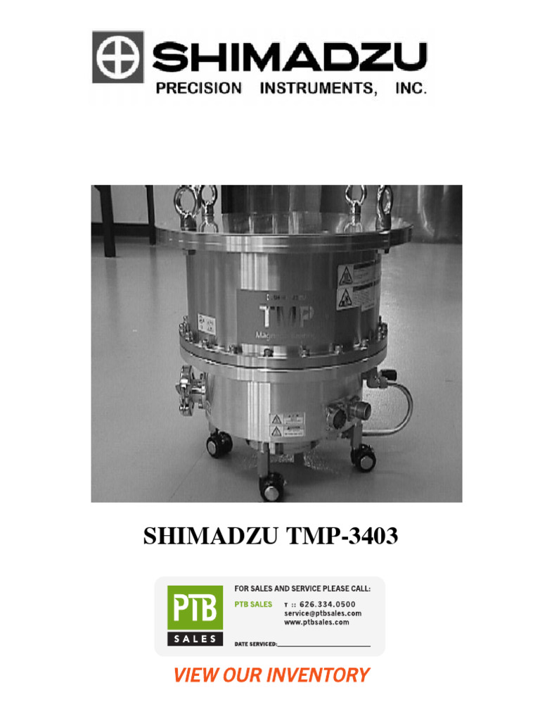 Shimadzu Tmp-3403 | PDF | Atmosphere | Phases Of Matter