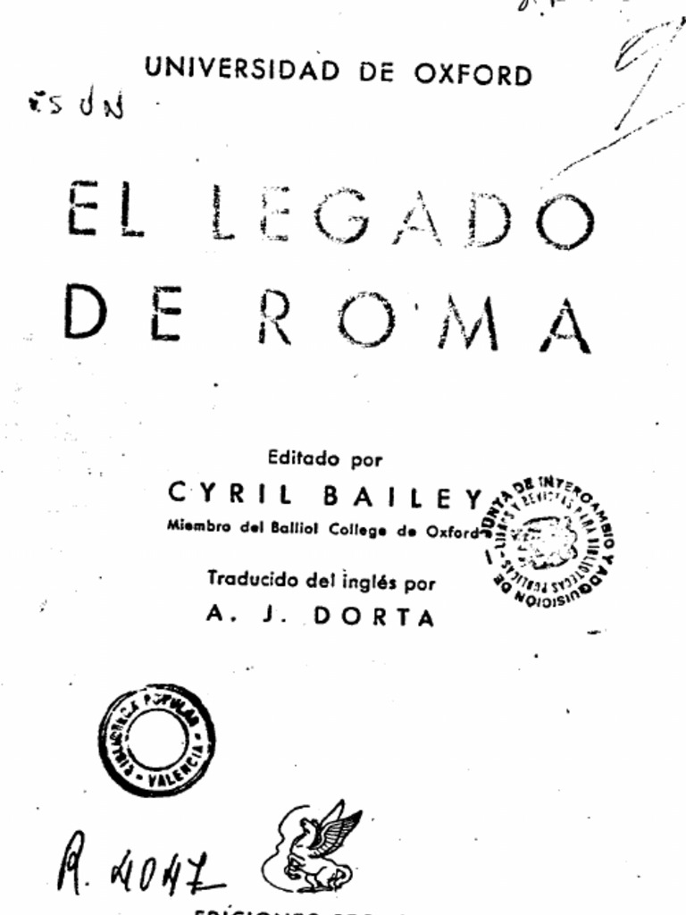El Legado de Roma (Cyril Bailey) | PDF