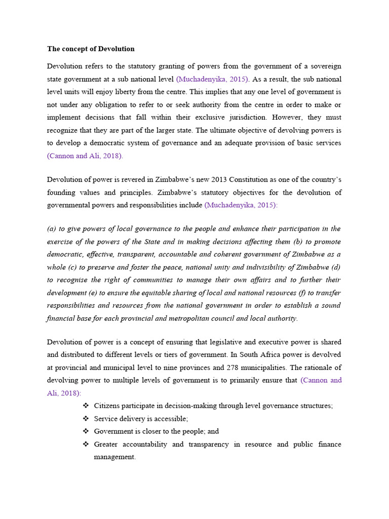 Understanding Devolution in Governance | PDF | Tourism | Governance