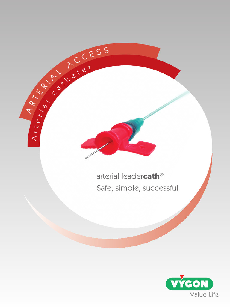 2016-Brochure Arterial Leadercath | PDF | Catheter | Vein