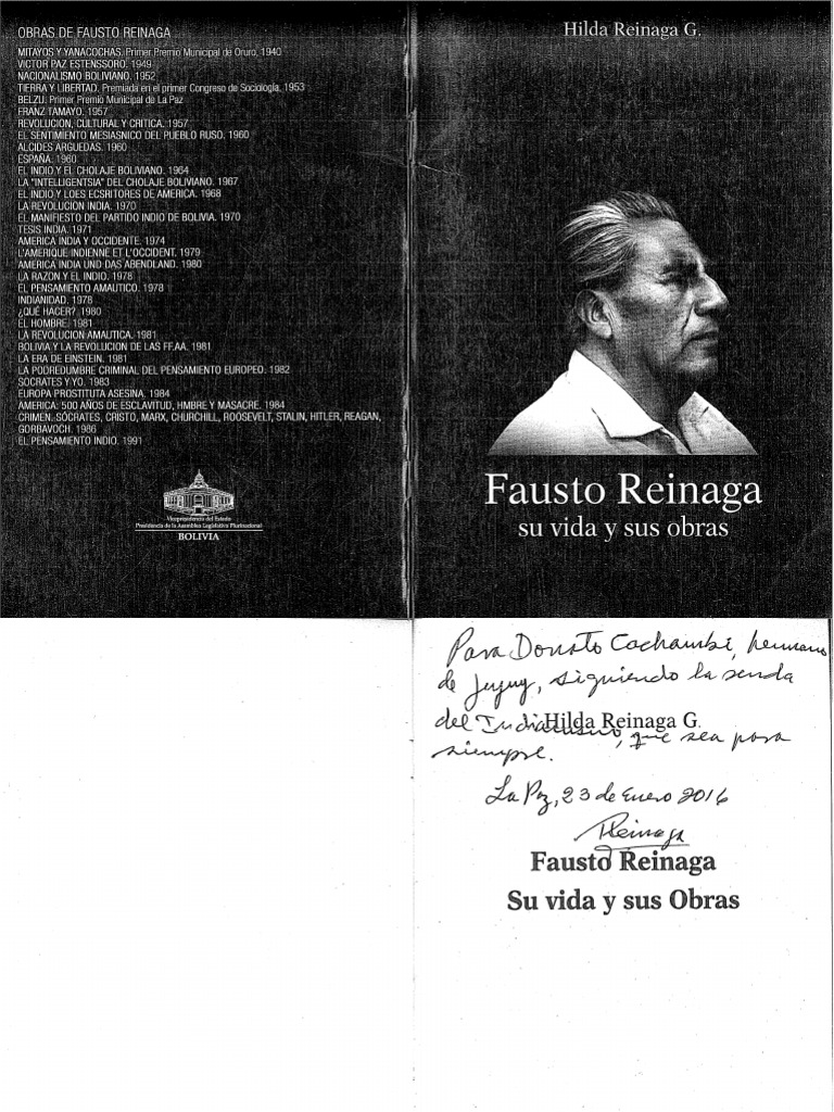 FAUSTO REINAGA Su Vida y Sus Obras | PDF