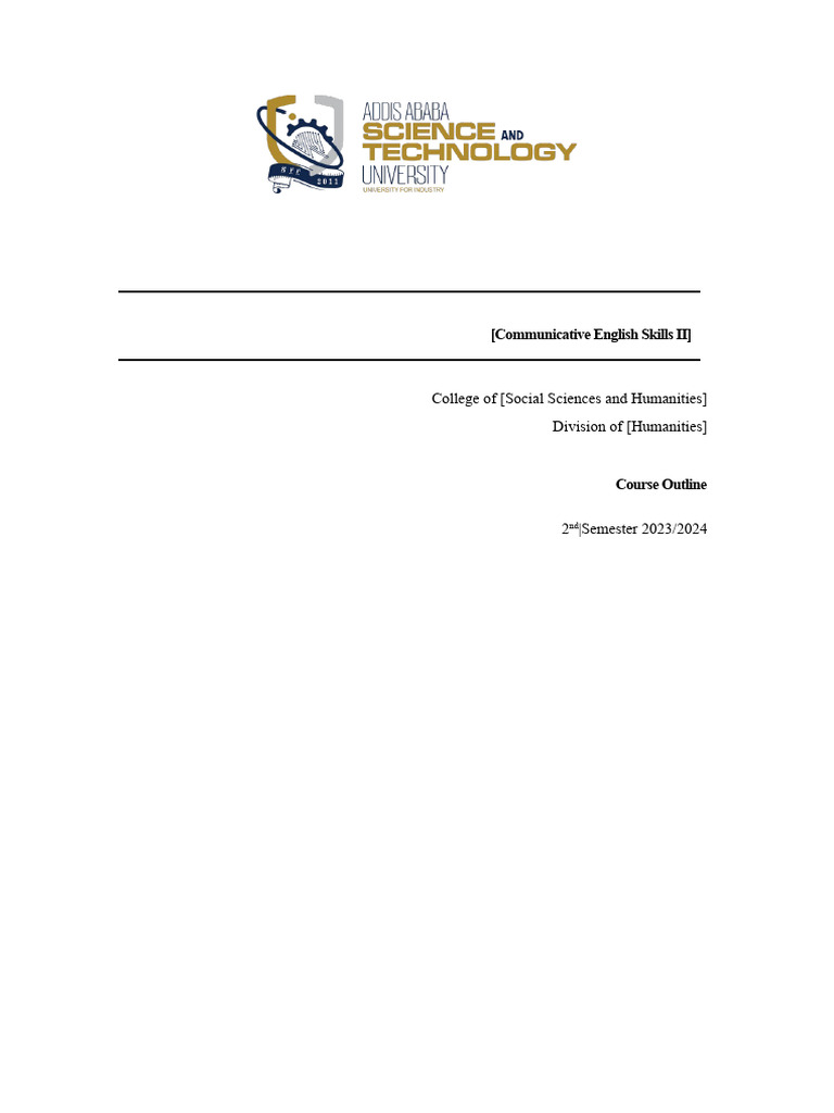 Communicative English Skills II Outline | PDF | Plagiarism | Academic Integrity