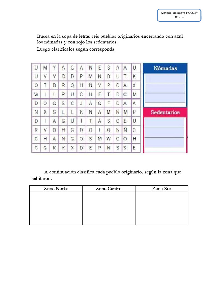 Sopa de Letras Pueblos | PDF