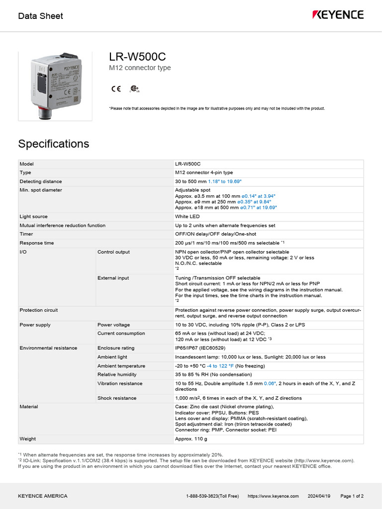 LR-W500C Datasheet | PDF | Power Supply | Bipolar Junction Transistor